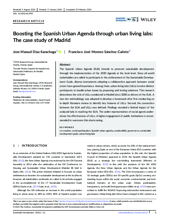 (PDF) Boosting the Spanish Urban Agenda through urban living labs: The ...