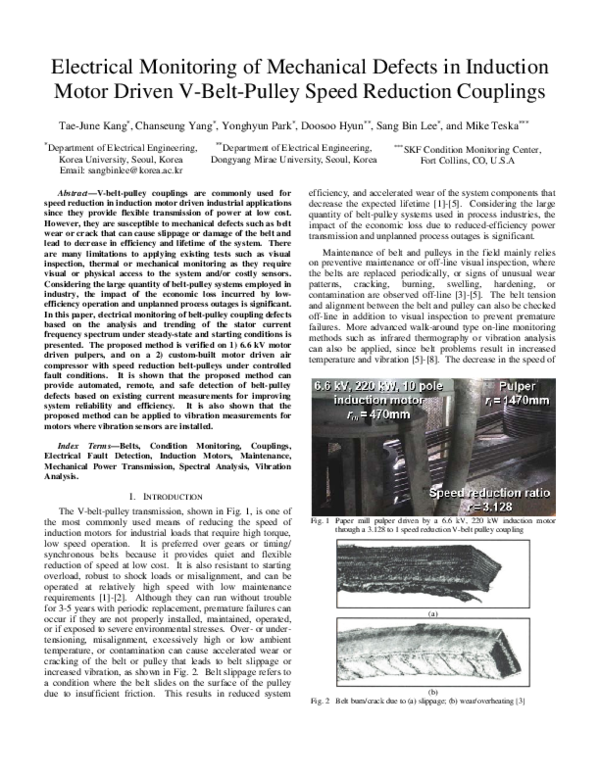 (PDF) Electrical Monitoring of Mechanical Defects in Induction Motor ...