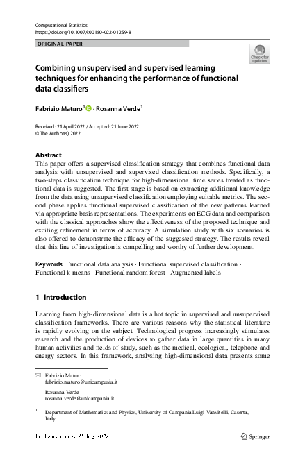(PDF) Combining unsupervised and supervised learning techniques for enhancing the performance of ...