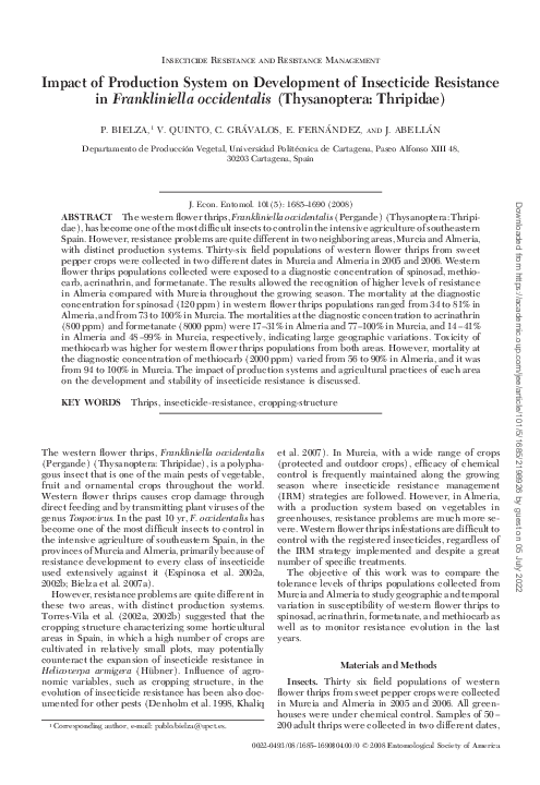 (PDF) Impact of Production System on Development of Insecticide ...