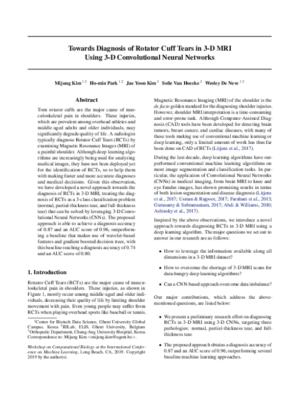 (PDF) Towards diagnosis of rotator cuff tears in 3-D MRI using 3-D ...