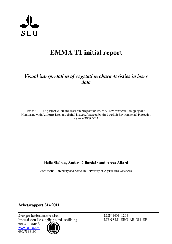 (PDF) EMMA T1 initial report