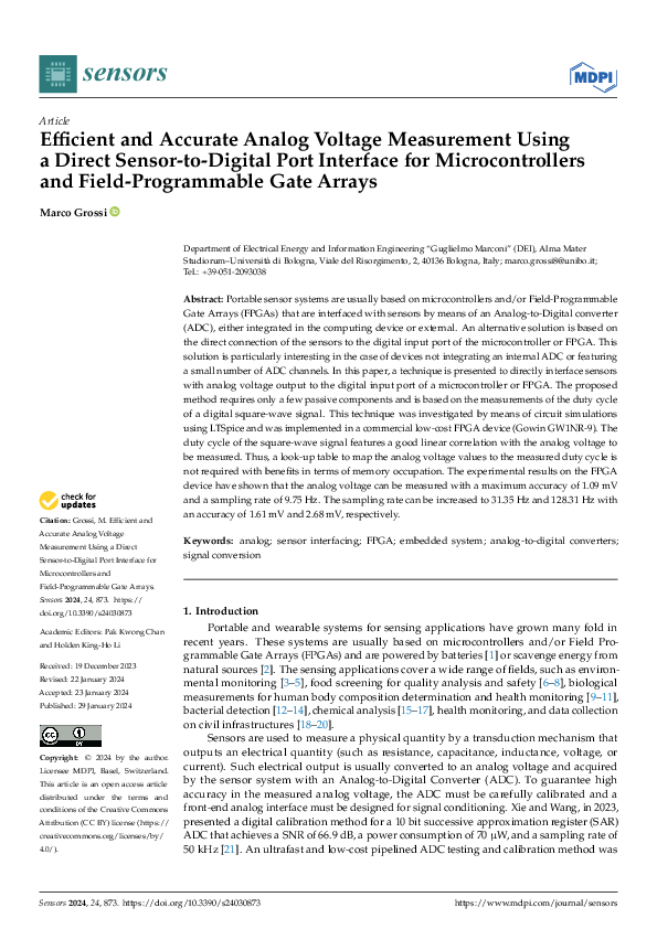 (PDF) Efficient and Accurate Analog Voltage Measurement Using a Direct Sensor-to-Digital Port ...
