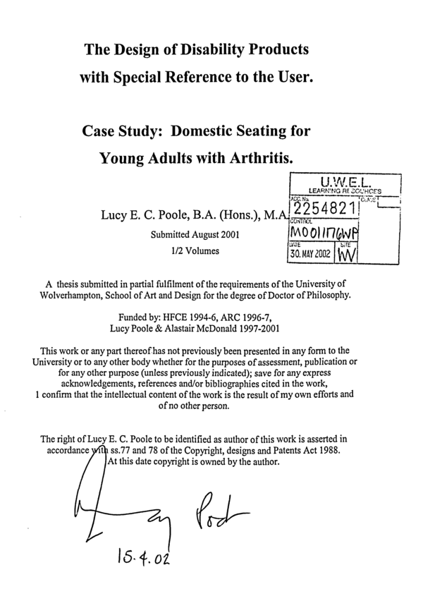 (PDF) The design of disability products with special reference to the ...