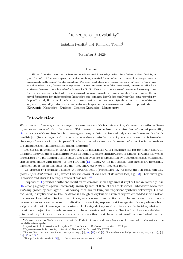 (PDF) The scope of provability*