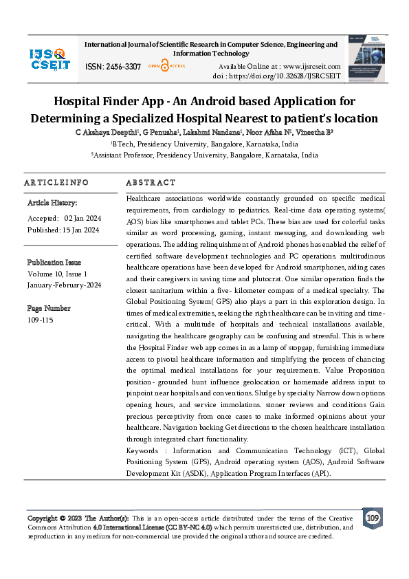 (PDF) Hospital Finder App - An Android based Application for ...