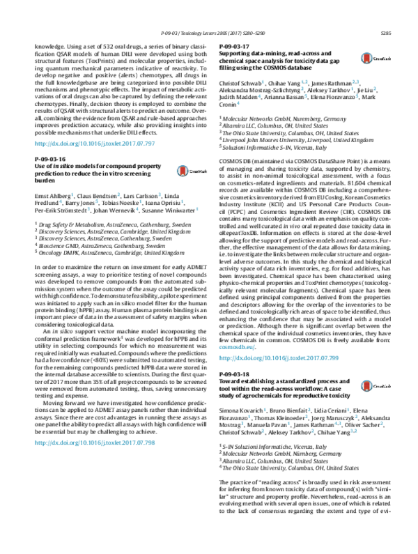 (PDF) Supporting data-mining, read-across and chemical space analysis ...