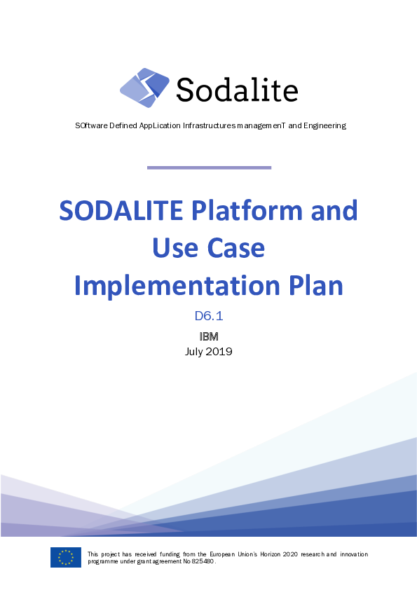 (PDF) SODALITE Platform and Use Case Implementation Plan