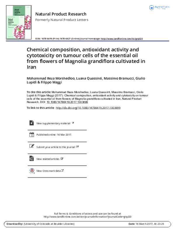 (PDF) Chemical composition, antioxidant activity, and bioactive ...
