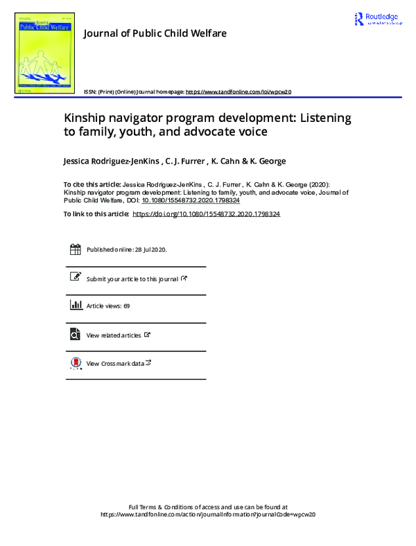 (PDF) Kinship navigator program development: Listening to family, youth ...