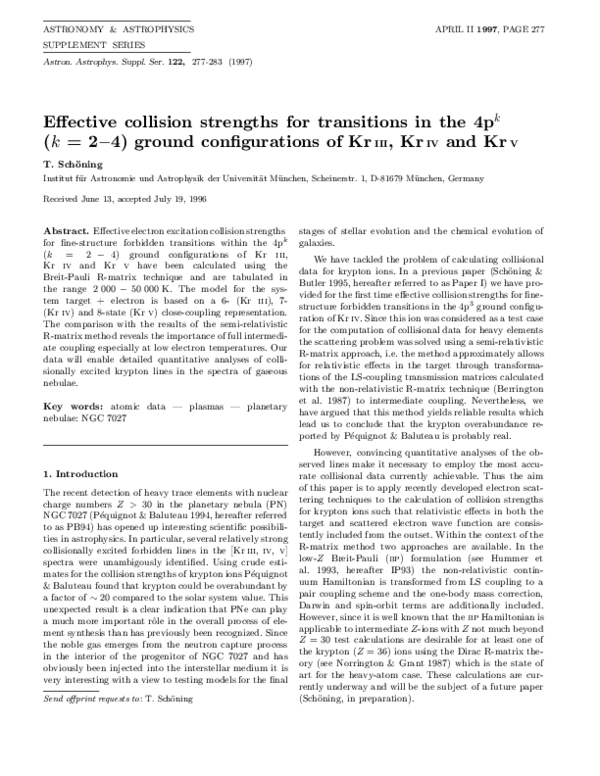(PDF) Effective collision strengths for transitions in the 4pk (k = 2-4) ground configurations ...