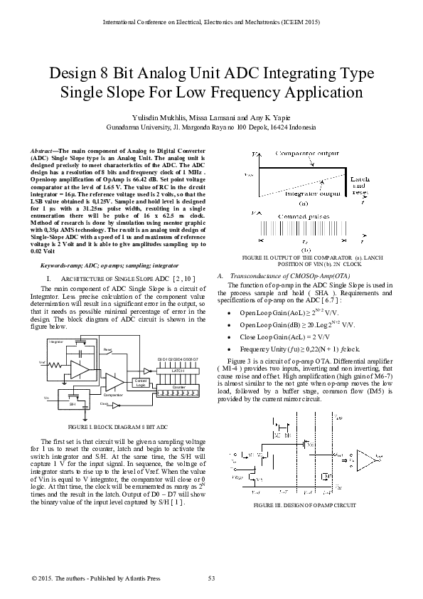 (PDF) Design 8 Bit Analog Unit ADC Integrating Type Single Slope For ...