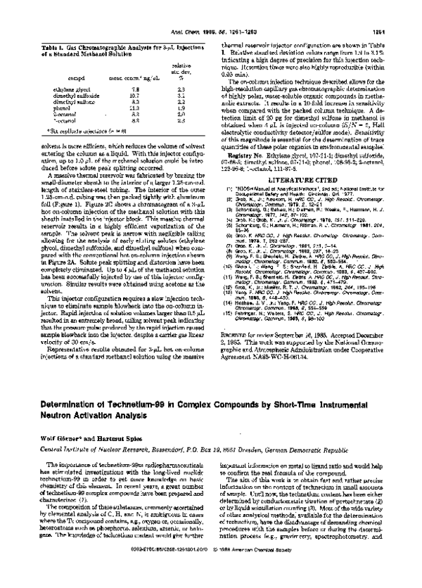 (PDF) Determination of technetium-99 in complex compounds by short-time ...