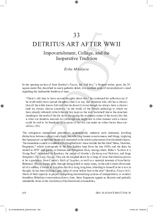 (PDF) Detritus Art after WWII