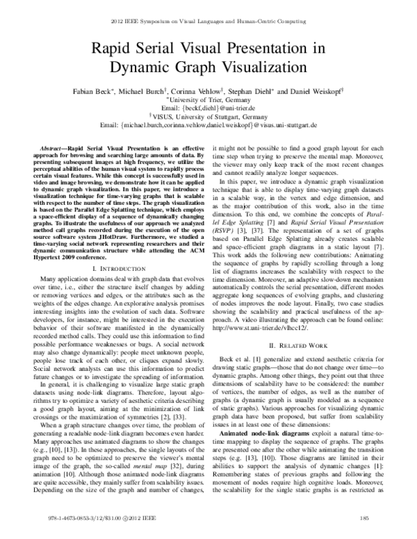 (PDF) Rapid Serial Visual Presentation in dynamic graph visualization