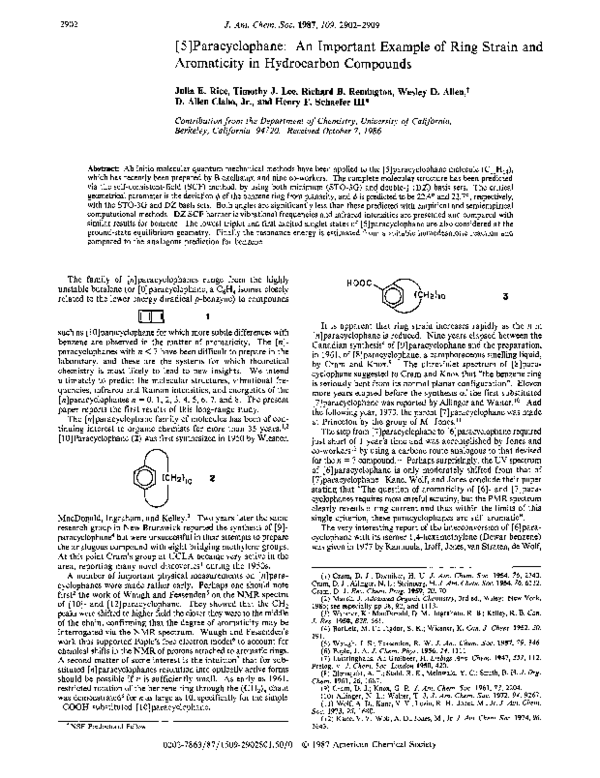 (PDF) [5]Paracyclophane. An important example of ring strain and ...