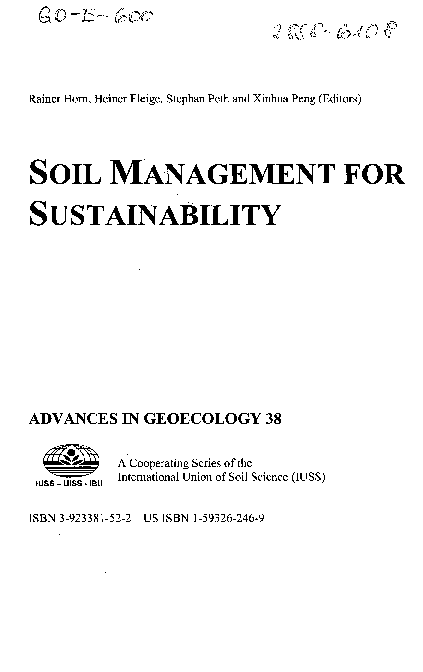 (PDF) Soil Management for Sustainability