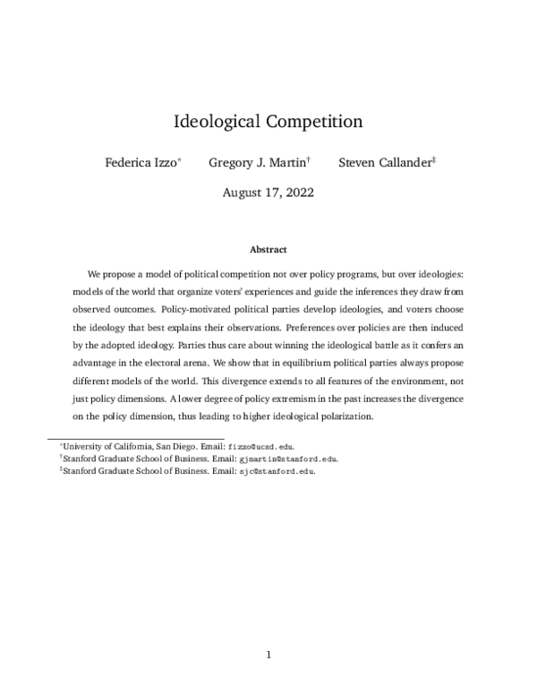 (PDF) Ideological Competition