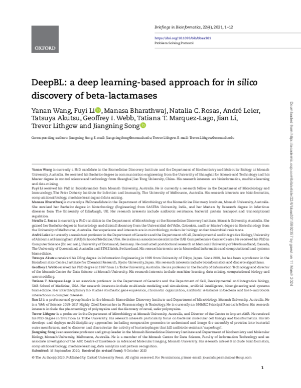 (PDF) DeepBL: a deep learning-based approach for in silico discovery of ...