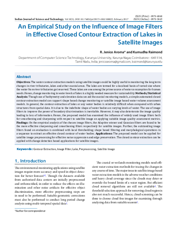 (PDF) An Empirical Study on the Influence of Image Filters in Effective ...