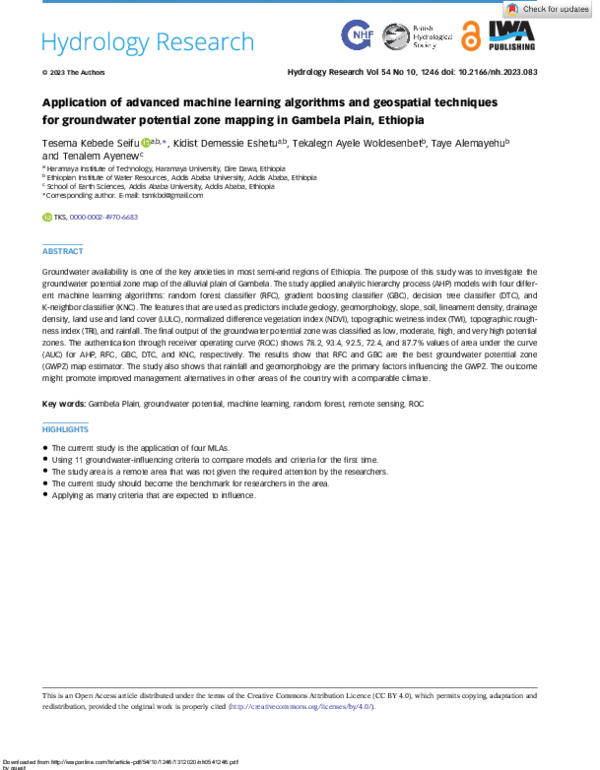 Pdf Application Of Advanced Machine Learning Algorithms And 7146