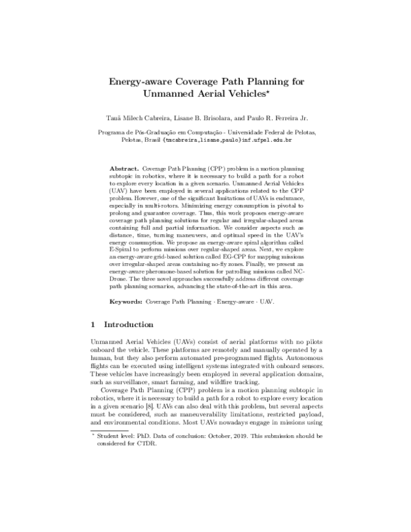 (PDF) Energy-aware Coverage Path Planning for Unmanned Aerial Vehicles