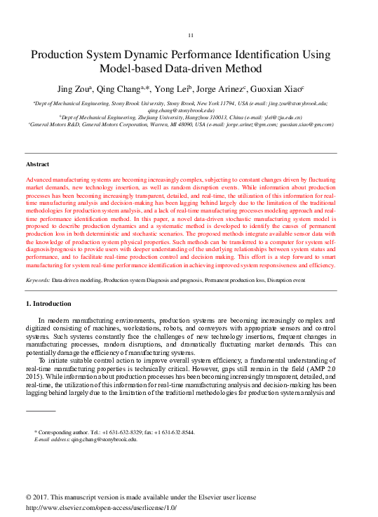 Pdf Dynamic Production System Diagnosis And Prognosis Using Model Based Data Driven Method