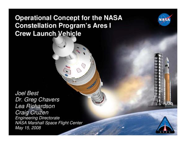 (PDF) Operational Concept for the NASA Constellation Program's Ares I ...