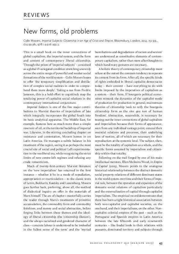 (PDF) New forms, old problems | Colin Mooers - Academia.edu