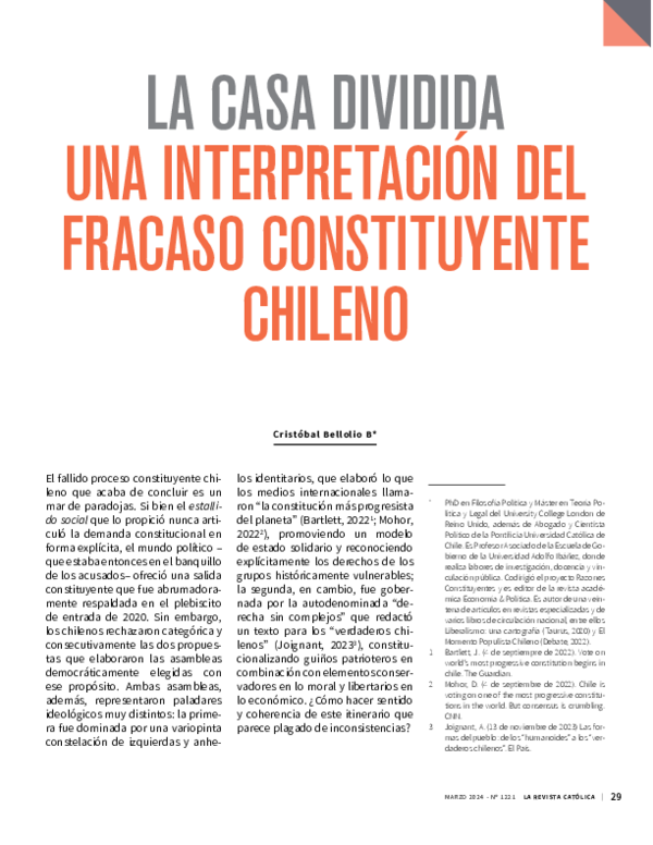 (PDF) La casa dividida: una interpretación del fracaso constituyente ...