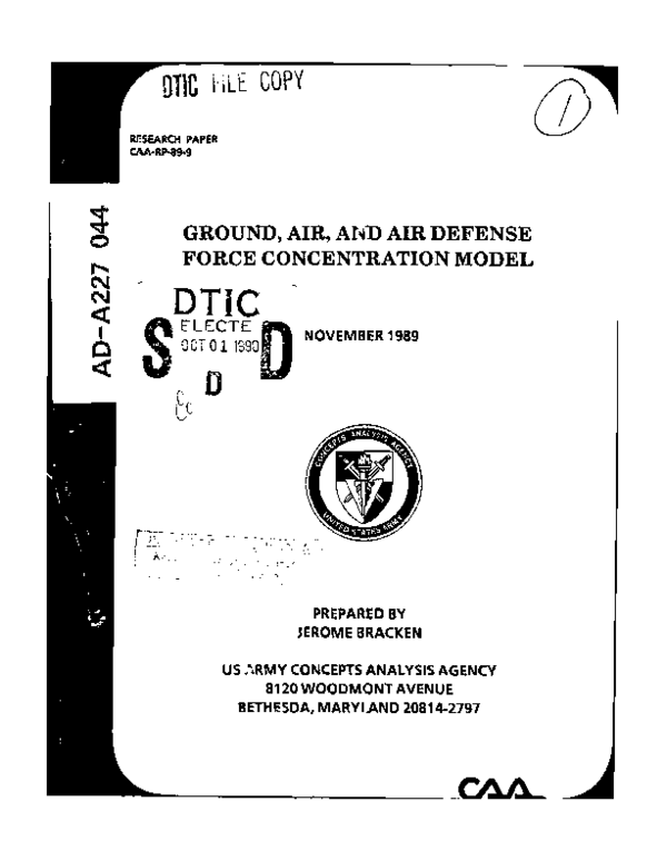 (PDF) Ground, Air, and Air Defense Force Concentration Model