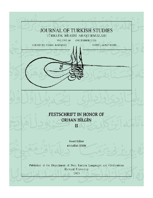 (PDF) JOURNAL OF TURKISH STUDIES - TÜRKLÜK BİLGİSİ ARAŞTIRMALARI ...