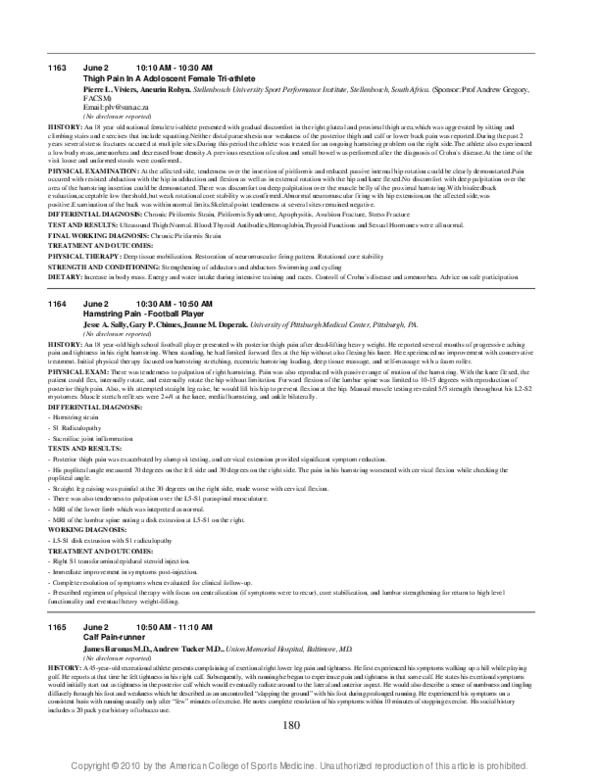 (PDF) Hamstring Pain - Football Player | Gary Chimes - Academia.edu