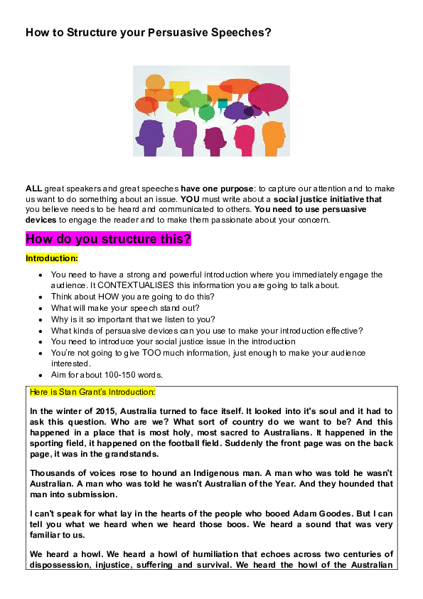 (DOC) How to Structure your Persuasive Speeches