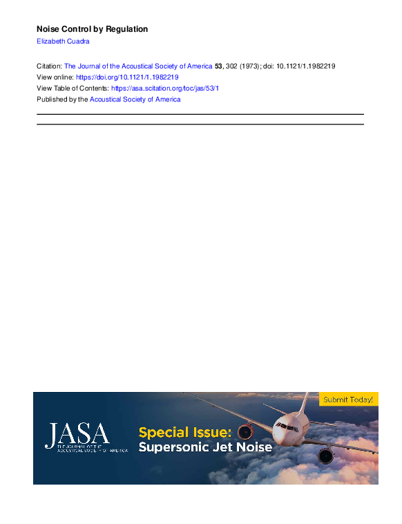 (PDF) Noise Control by Regulation