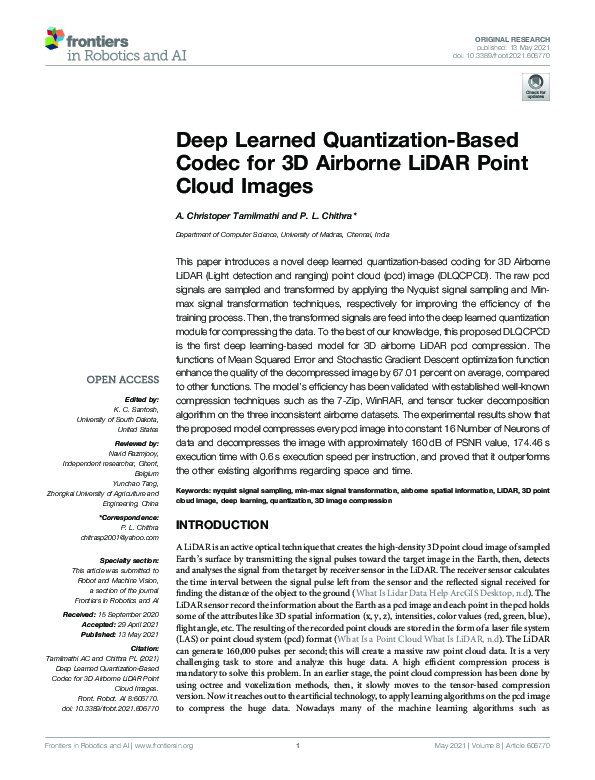 (PDF) Deep Learned Quantization-Based Codec for 3D Airborne LiDAR Point ... (PDF) Deep Learned Quantization-Based Codec for 3D Airborne LiDAR Point ...