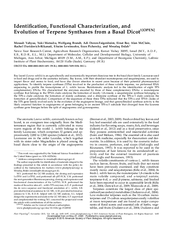 (PDF) Identification, Functional Characterization, and Evolution of ...