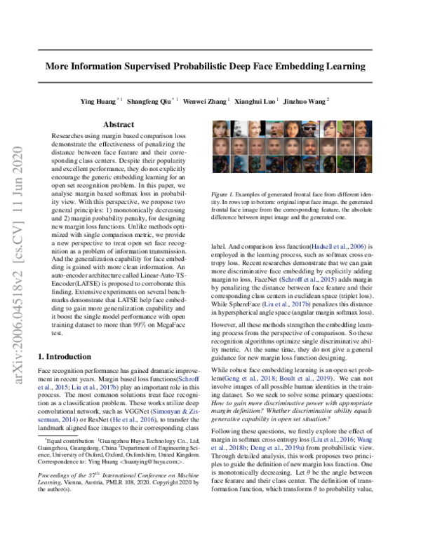 (PDF) More Information Supervised Probabilistic Deep Face Embedding ...