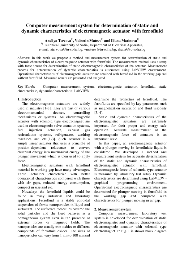 (PDF) Computer measurement system for determination of static and ...