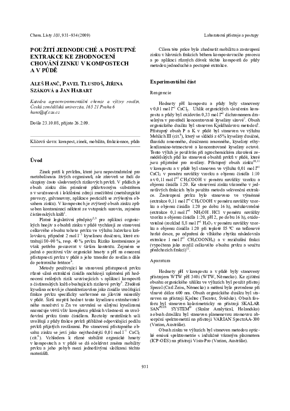 (PDF) A Simple Sequential Extraction Procedure for Evaluation of Zinc ...