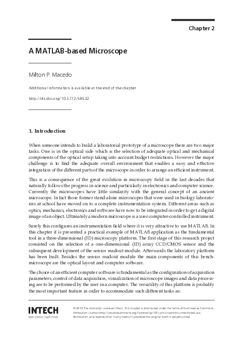 (PDF) A MATLAB-based Microscope