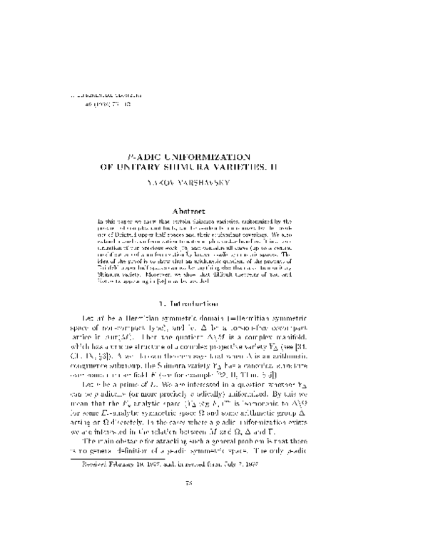 (PDF) $p$-adic uniformization of unitary Shimura varieties. II