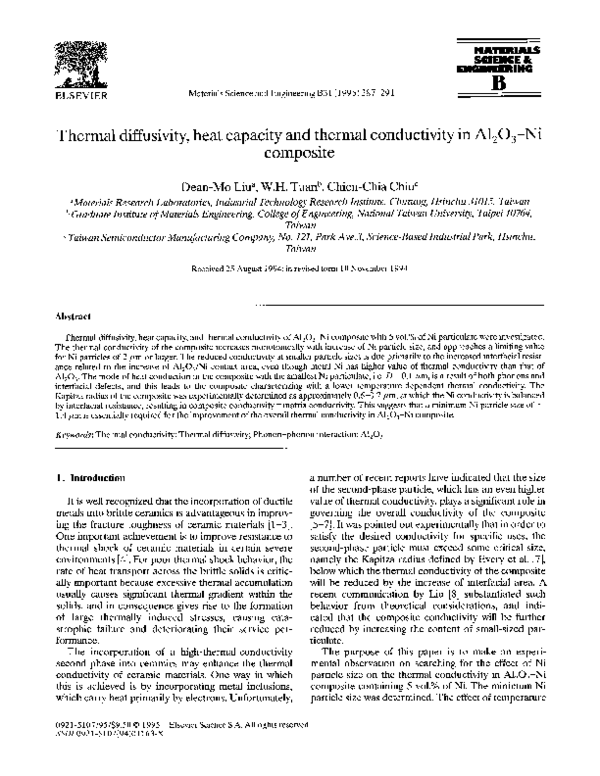 (PDF) Thermal Diffusivity, Heat Capacity, and Thermal Conductivity of Oil Reservoir Rock at High ...
