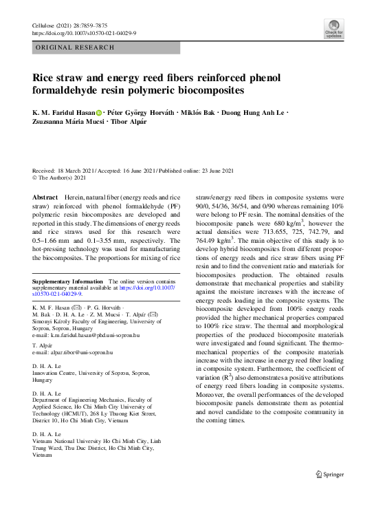 (PDF) Rice straw and energy reed fibers reinforced phenol formaldehyde ...