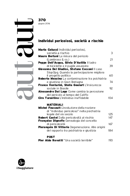 (PDF) Individui Pericolosi, Società a Rischio
