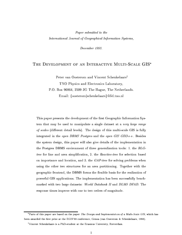 (PDF) The development of an interactive multi-scale GIS
