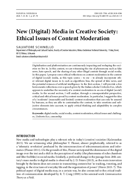 (PDF) New (Digital) Media in Creative Society: Ethical Issues of ...