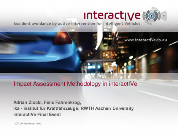 (PDF) Impact Assessment Methodology in InteractIVe