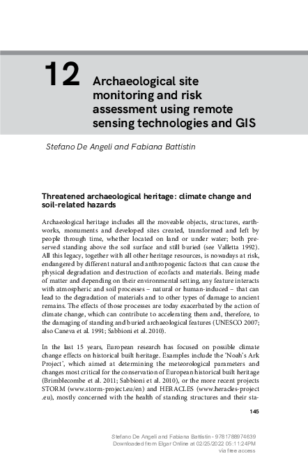 (PDF) Archaeological site monitoring and risk assessment using remote ...
