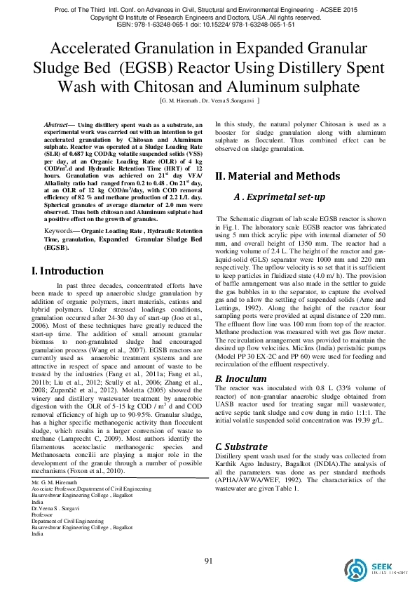 (PDF) Accelerated Granulation in Expanded Granular Sludge Bed EGSB ...
